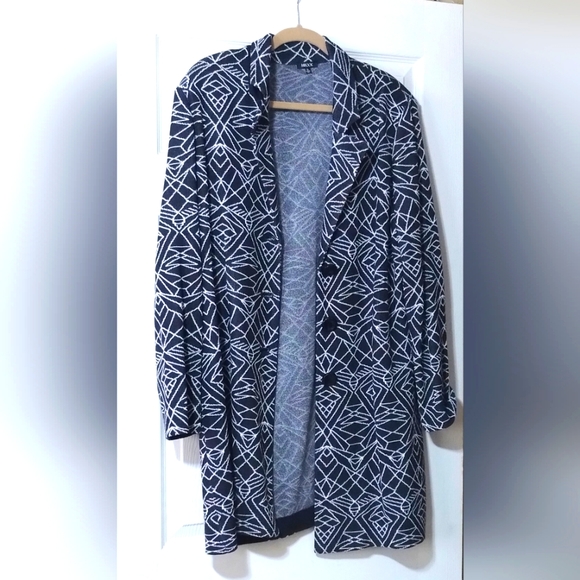 Misook | Jackets & Coats | Misook Xl Long Blue Blazer | Poshmark